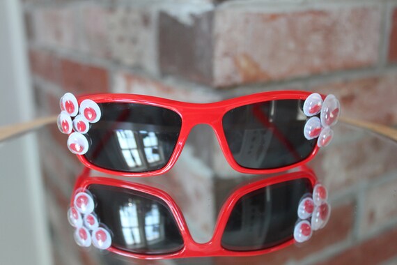Red or Blue Googly Eye Bedazzled Childrens Sunglasses Weird - Etsy UK
