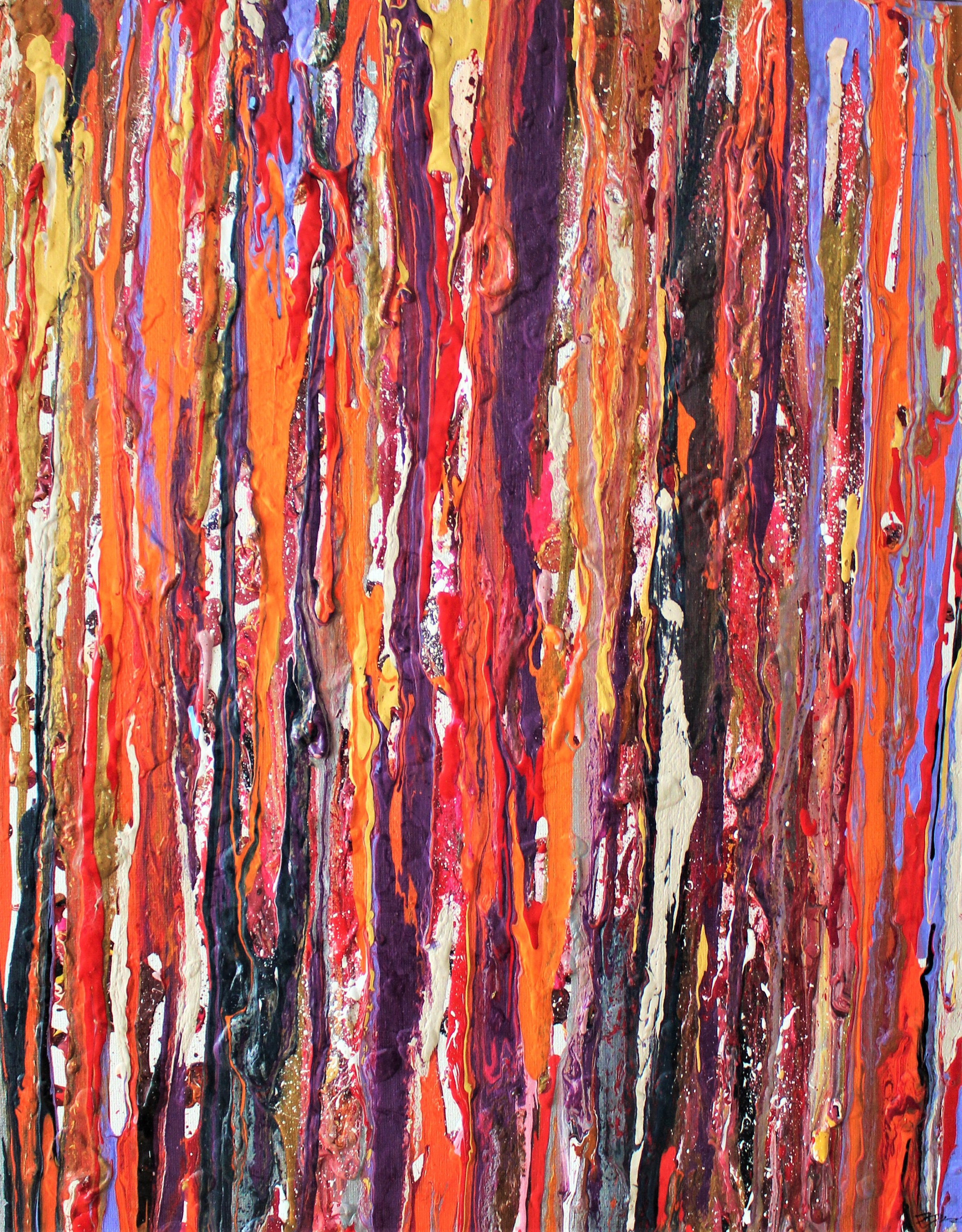 Dripping Color Abstract Art