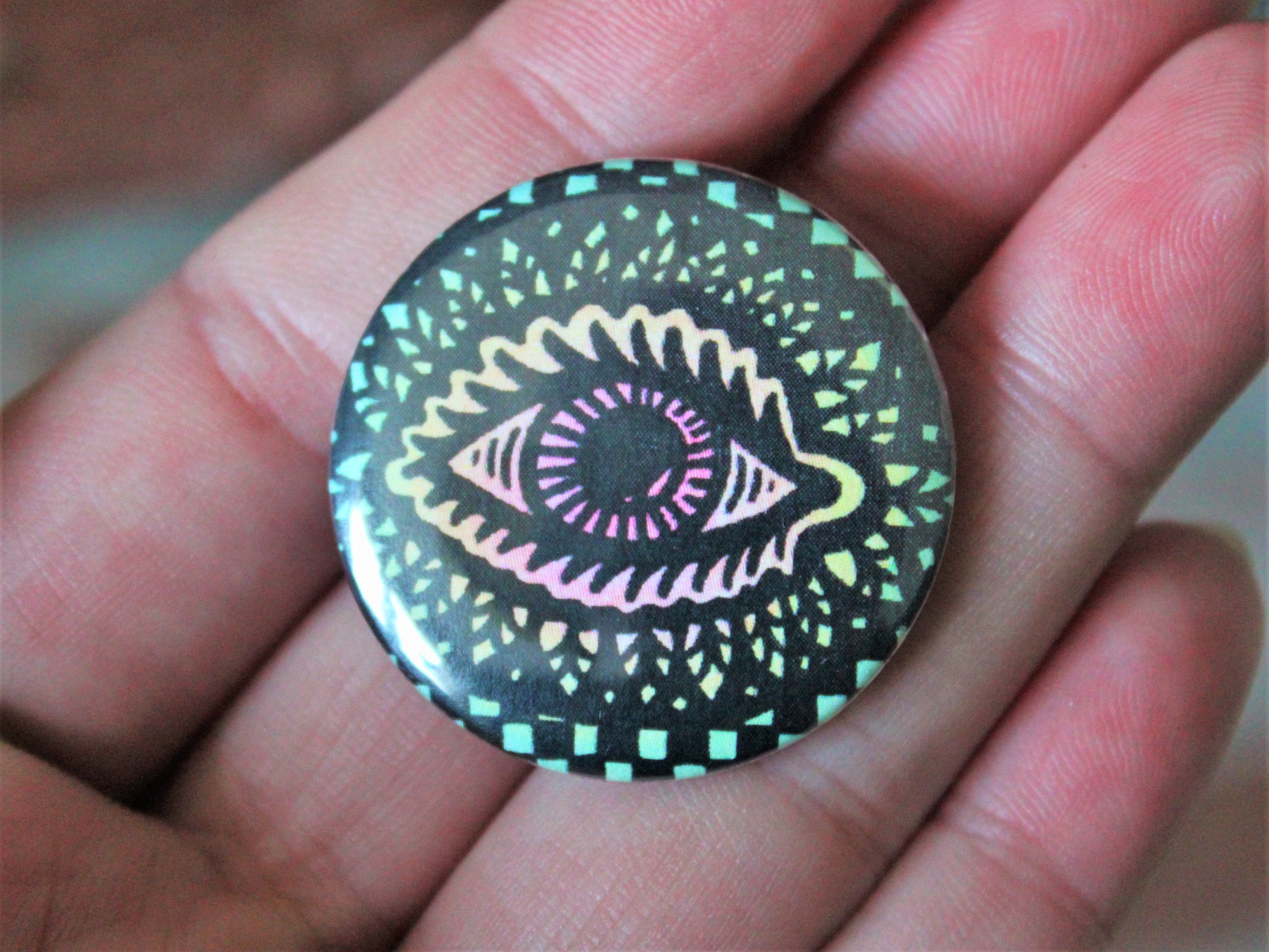 Pack of 5 Abstract Art Painting Buttons Button Pin Art | Etsy