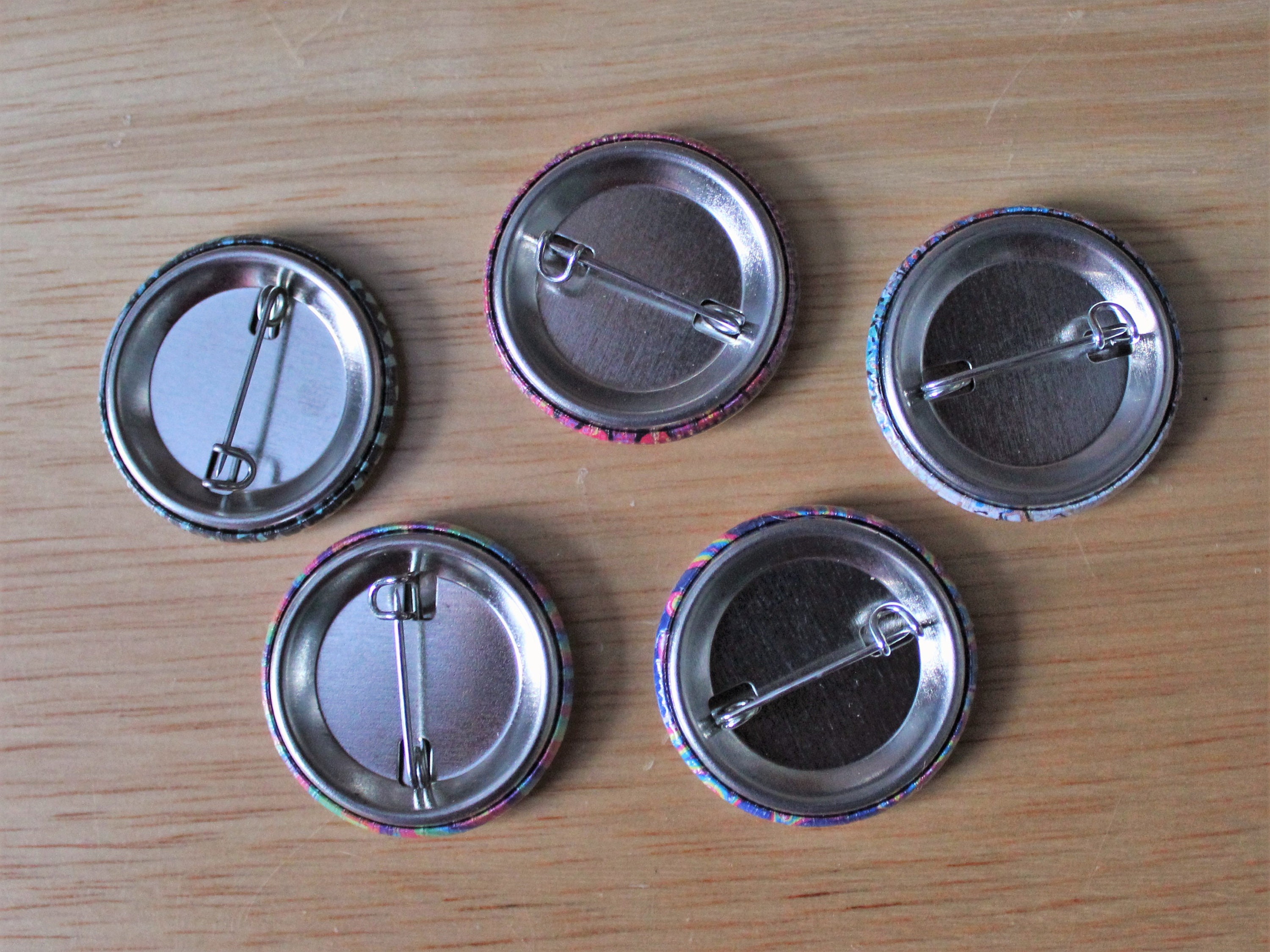 Pack of 5 Abstract Art Painting Buttons Button Pin Art | Etsy