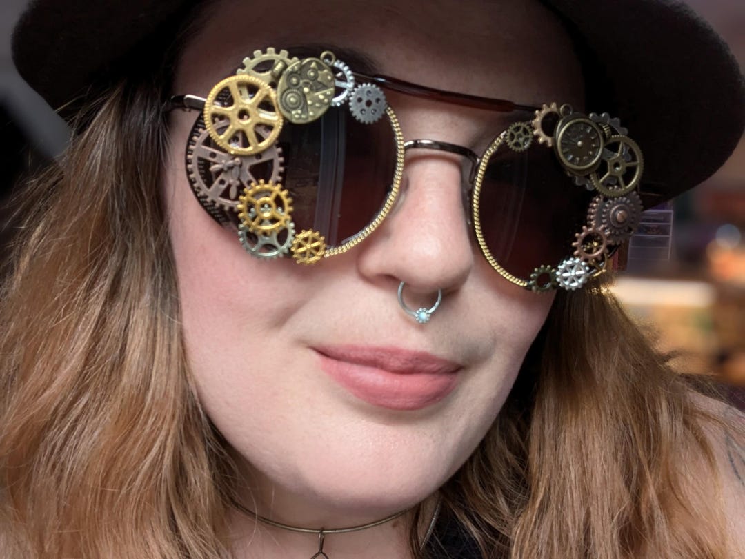 AERO - Asymmetrical Circle Steampunk Adult Sunglasses - Steam Punk Gear ...