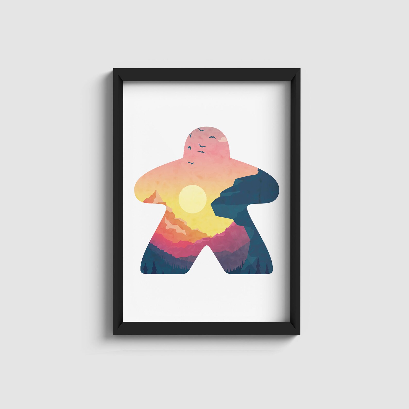 Set of 6 Meeple Adventure Art Prints Print at Home File | Etsy