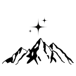 Ramiel ACOTAR Decal Rhys and Feyre Romance Mountain and Stars - Etsy