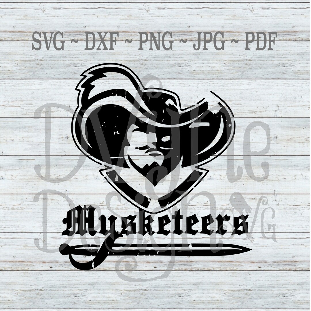 Distressed Musketeers With Sword SVG, Musketeers for Greenup Co Digital ...