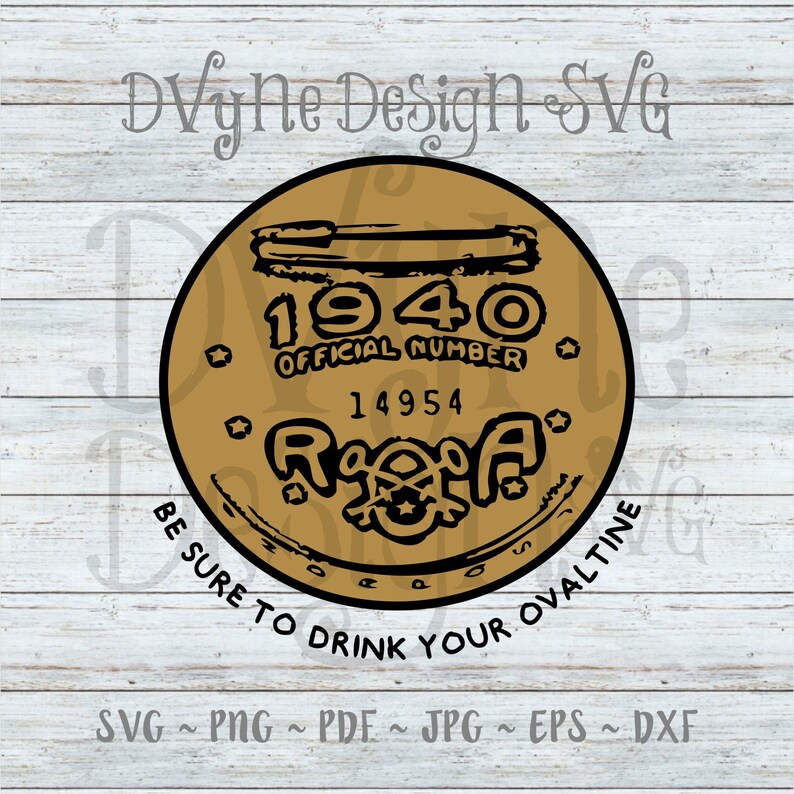 Christmas Story SVG Secret Decoder Pin Cut File for - Etsy