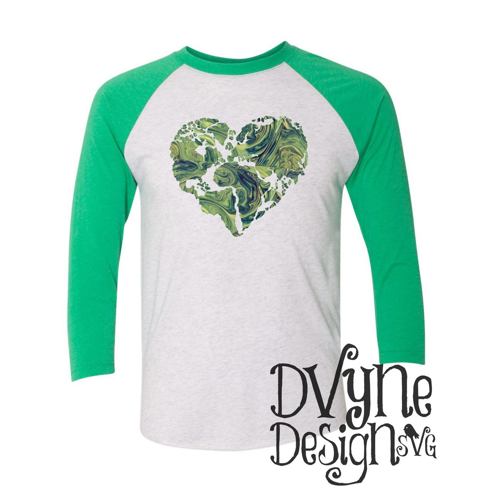 World Map Heart SVG Earth Day World Map Heart Digital Cut - Etsy