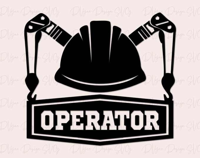 Crane Operator SVG, Operator Hard Hat, Hard Hat SVG, Crane Boom Hook ...