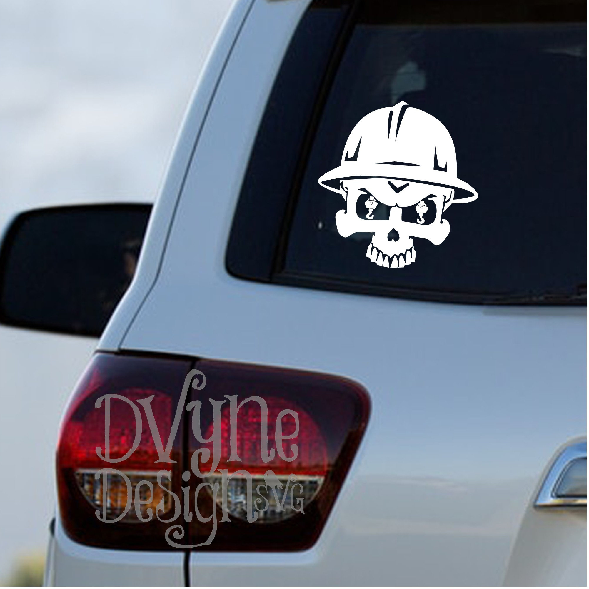 Crane Operator Skull Hard Hat SVG Crane Operator or Rigger - Etsy