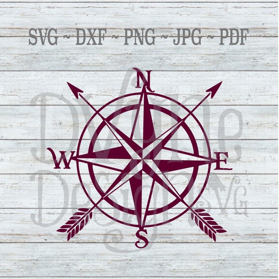Compass Print Svg Cut File Compass Svg Png Dxf Pdf Digital Download File Compass Print Svg