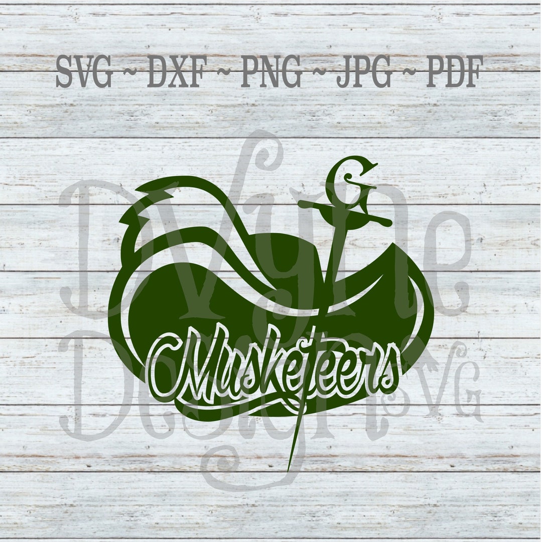 Musketeers Hat and Sword SVG, Greenup County Musketeers Digital Cut ...