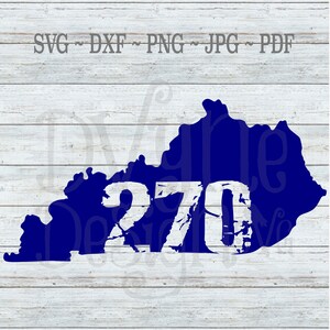 Kentucky SVG, KY 270 Digital Cut File, Kentucky Svg, 270 Area Code Svg ...