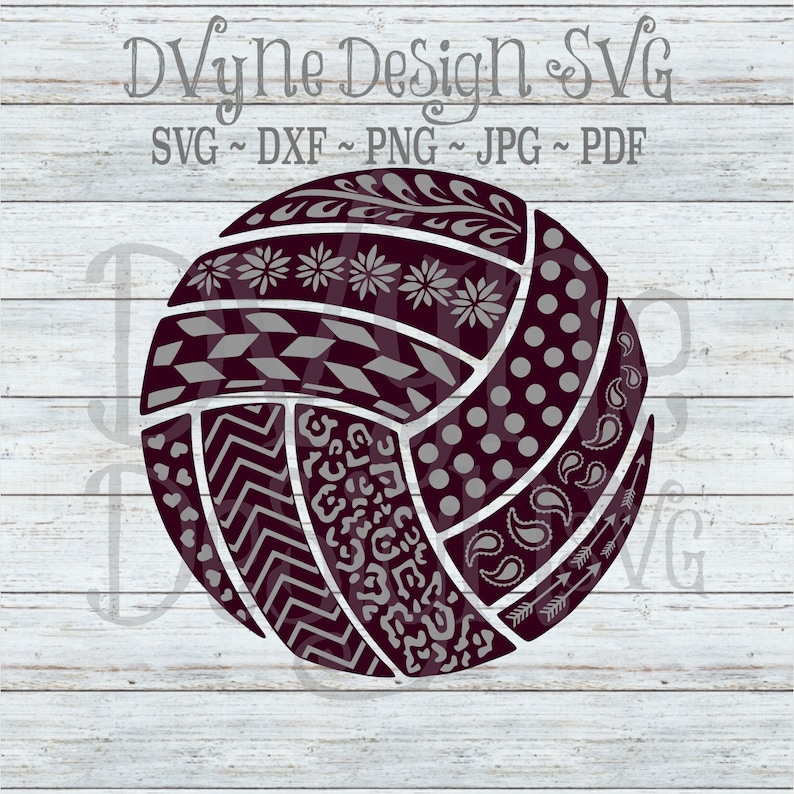 Volleyball SVG Volleyball Mandala Cut File for Silhouette or | Etsy