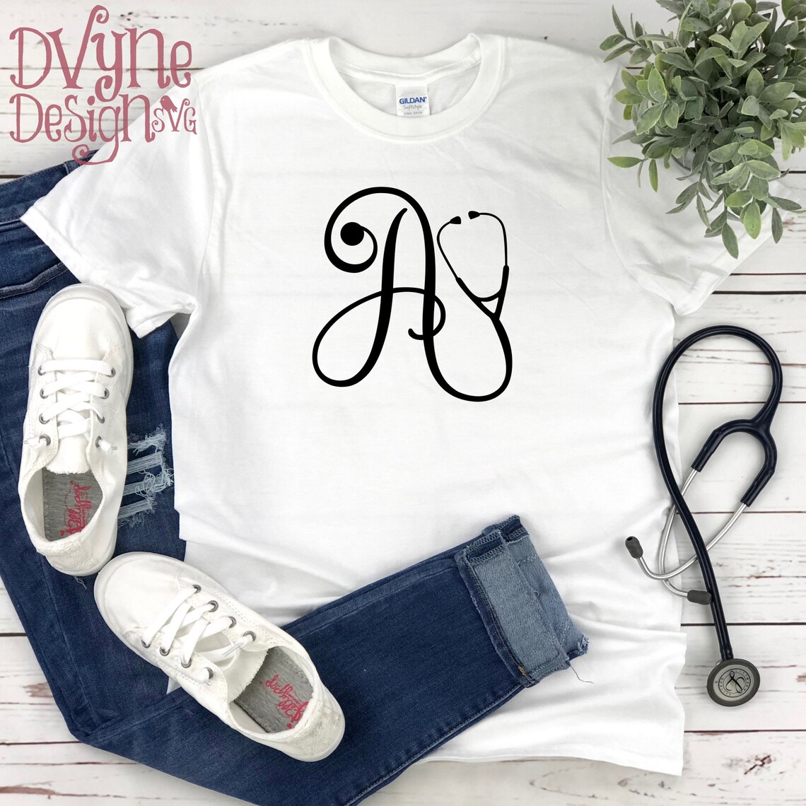 Stethoscope Alphabet SVG for Silhouette or Cricut Nurse | Etsy India
