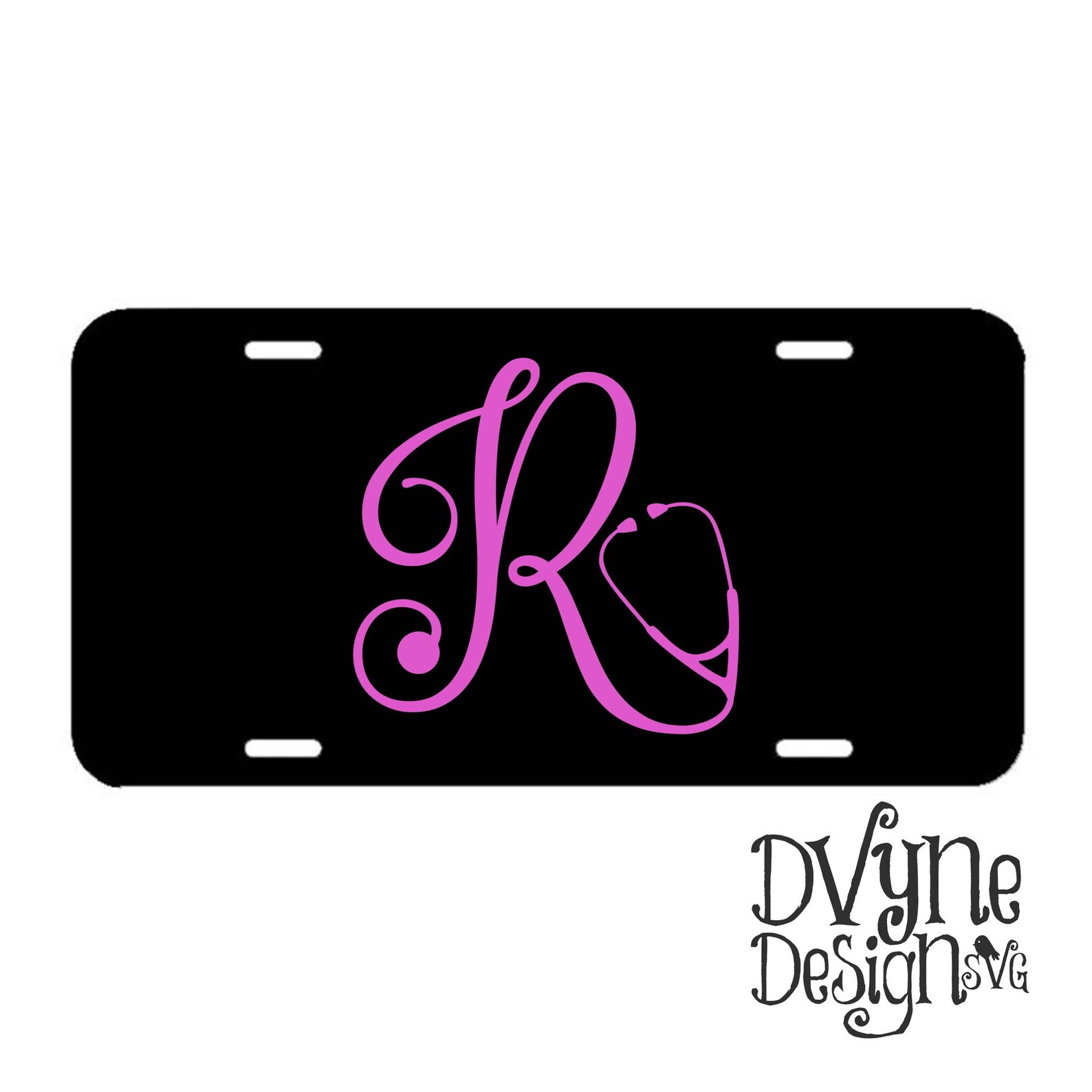 Stethoscope Alphabet SVG for Silhouette or Cricut, Nurse Monogram SVG ...