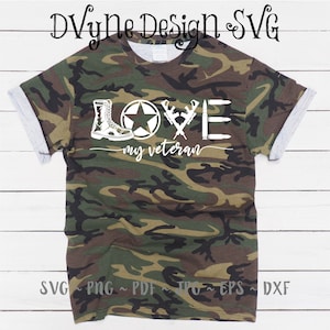 Military SVG, Love My Veteran SVG for Silhouette or Cricut, Army Wife ...