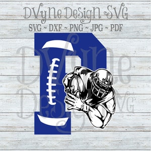 Football SVG, Athletic Letter P Football Cut File for Silhouette or ...