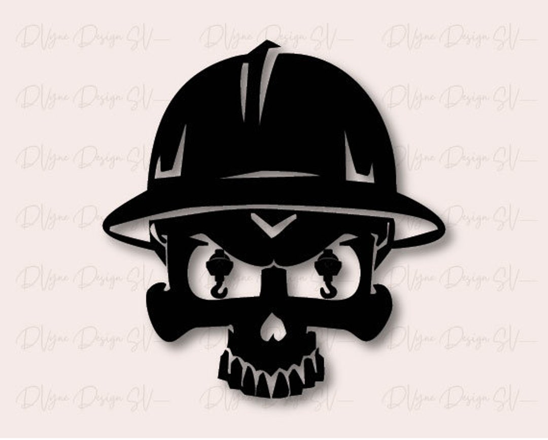 Crane Operator Skull Hard Hat SVG, Crane Operator or Rigger T-shirt ...