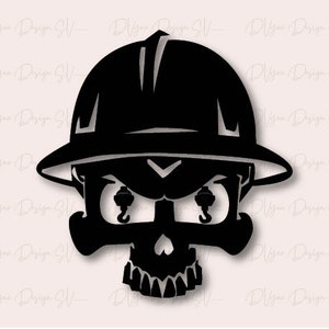 Crane Operator Skull Hard Hat SVG, Crane Operator or Rigger T-shirt ...
