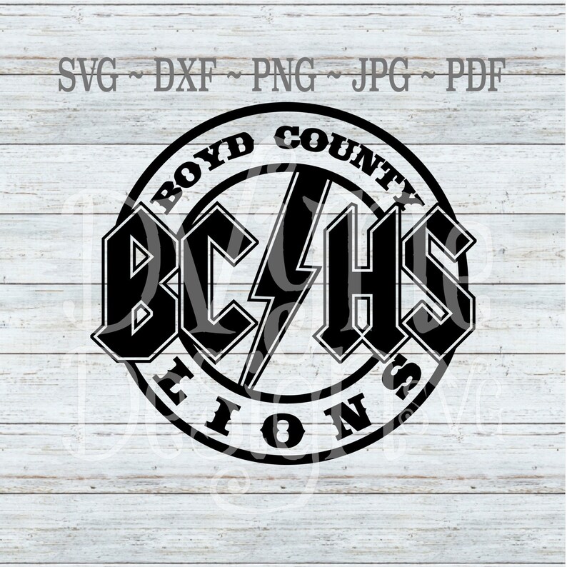 Boyd County SVG Rock N Roll Boyd County Lions Cut File for - Etsy UK