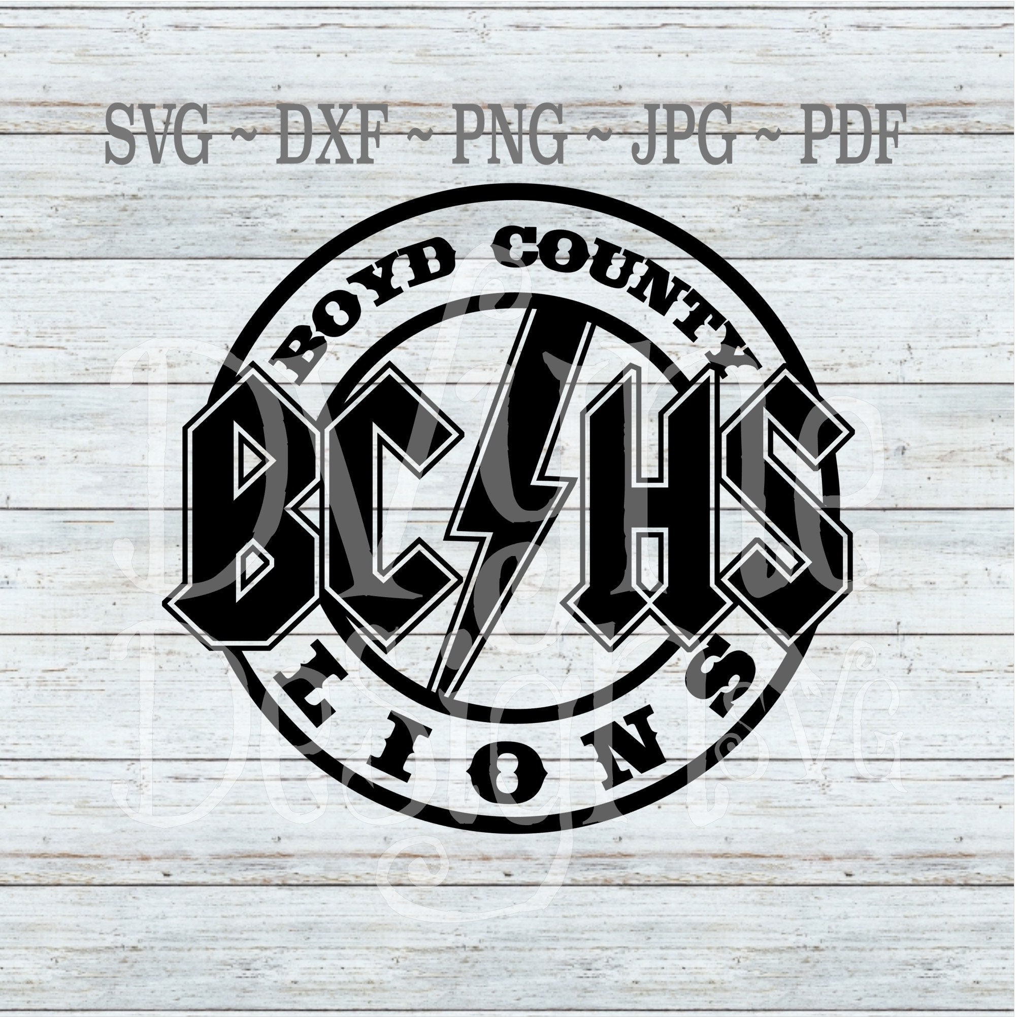 Boyd County SVG Rock N Roll Boyd County Lions Cut File for - Etsy UK