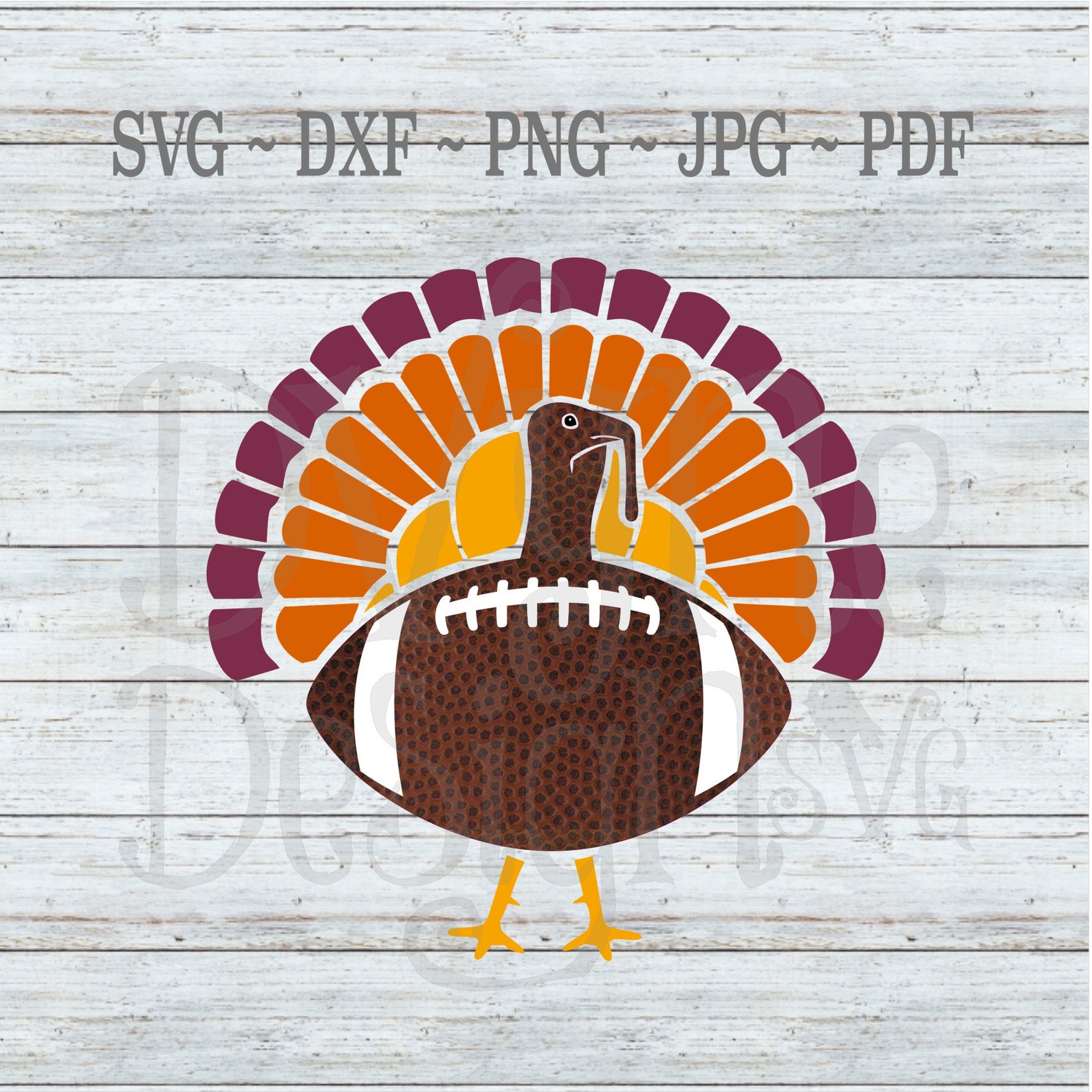 Thanksgiving Turkey Football SVG for Silhouette or Cricut - Etsy