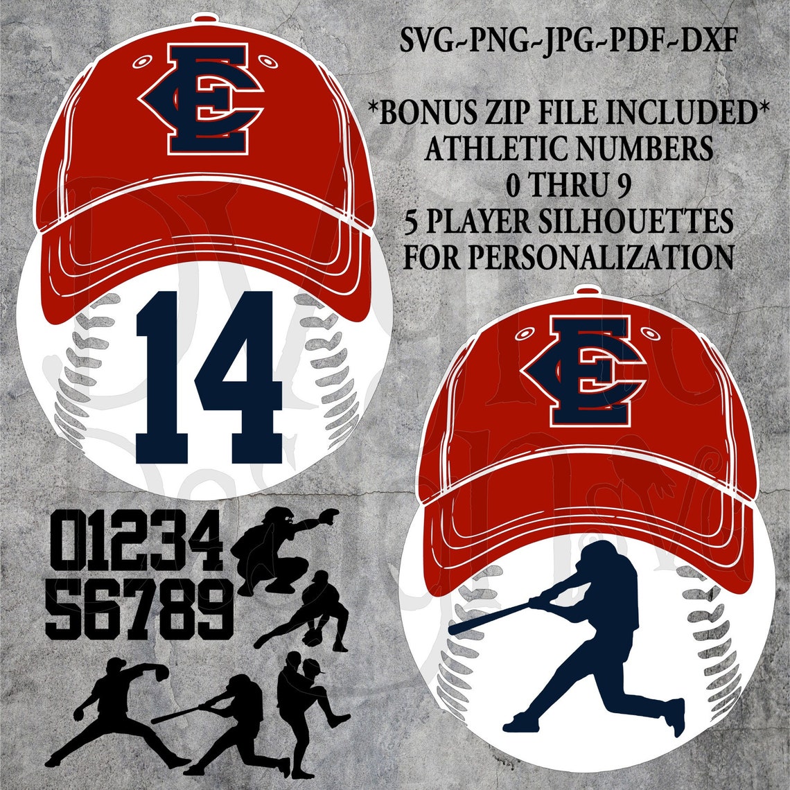 East Carter Baseball Hat SVG Baseball SVG East Carter | Etsy