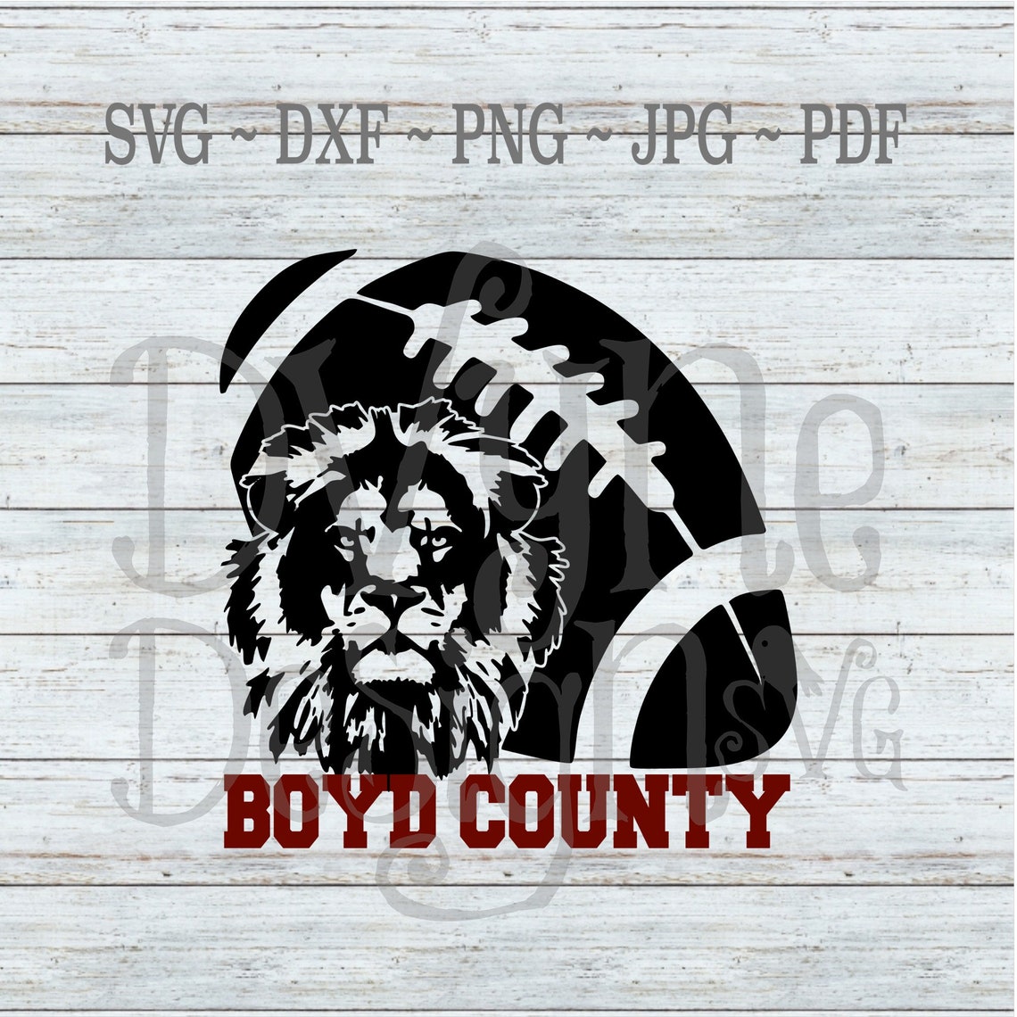 Lions Football SVG Boyd County Lions SVG for Silhouette | Etsy