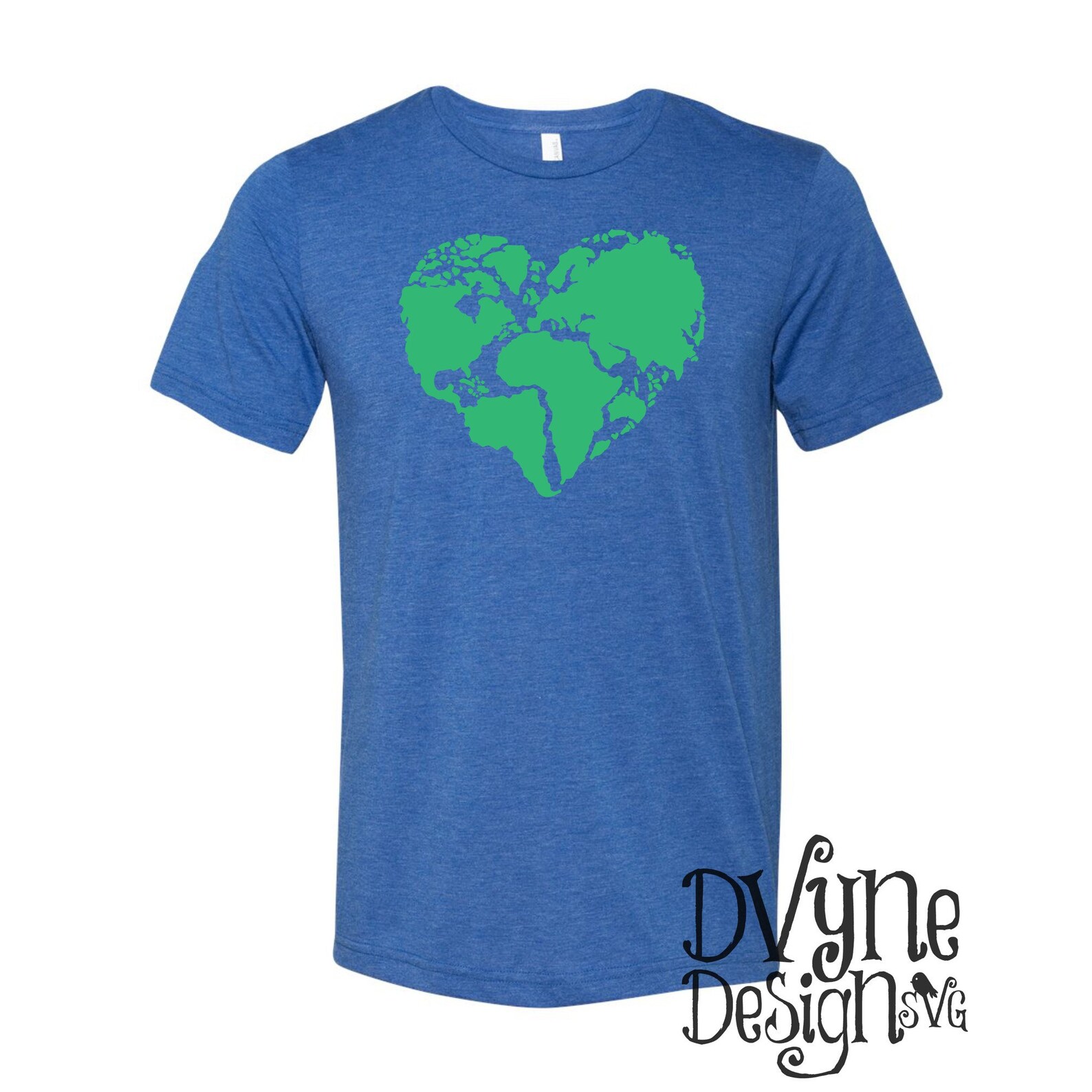 World Map Heart SVG Earth Day World Map Heart Digital Cut - Etsy