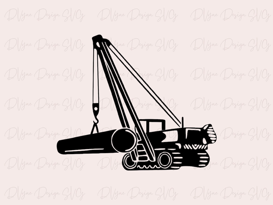 Pipeliner Sideboom SVG, Pipeline Operator SVG, Construction Equipment ...