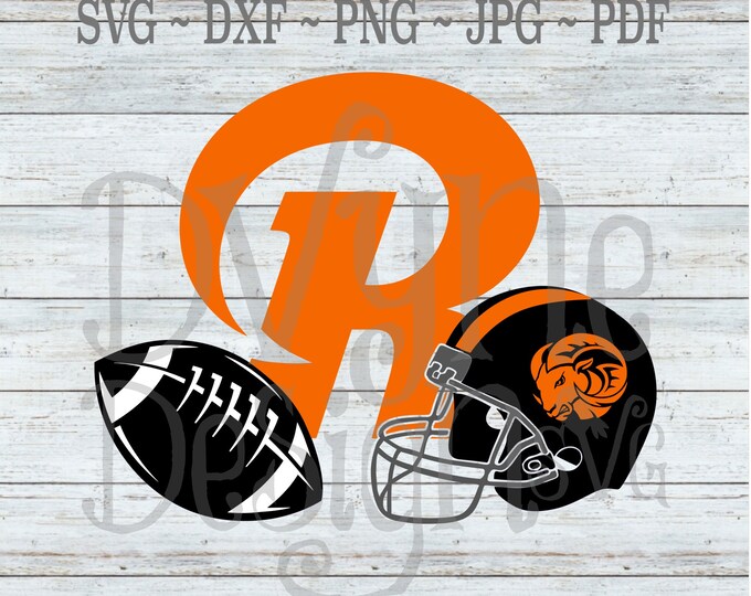 Raceland Rams Football SVG Digital Download for Silhouette, Cricut or ...