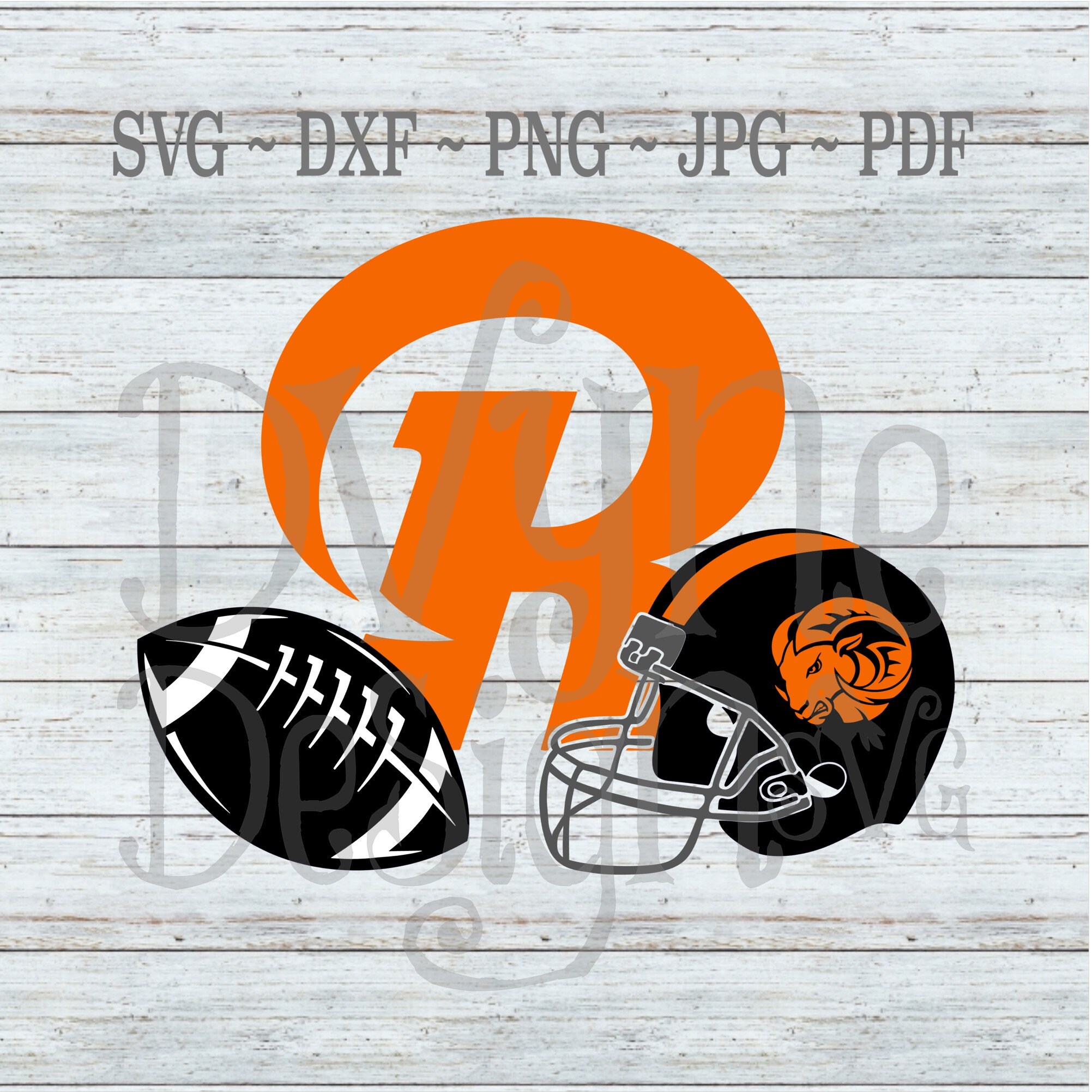 Descarga digital Raceland Rams Football SVG para Silhouette - Etsy España