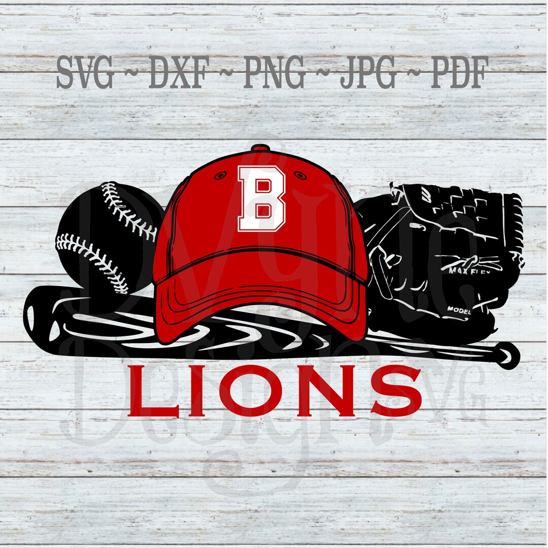 Boyd County Lions Baseball SVG, Baseball SVG, Baseball Equipment ...