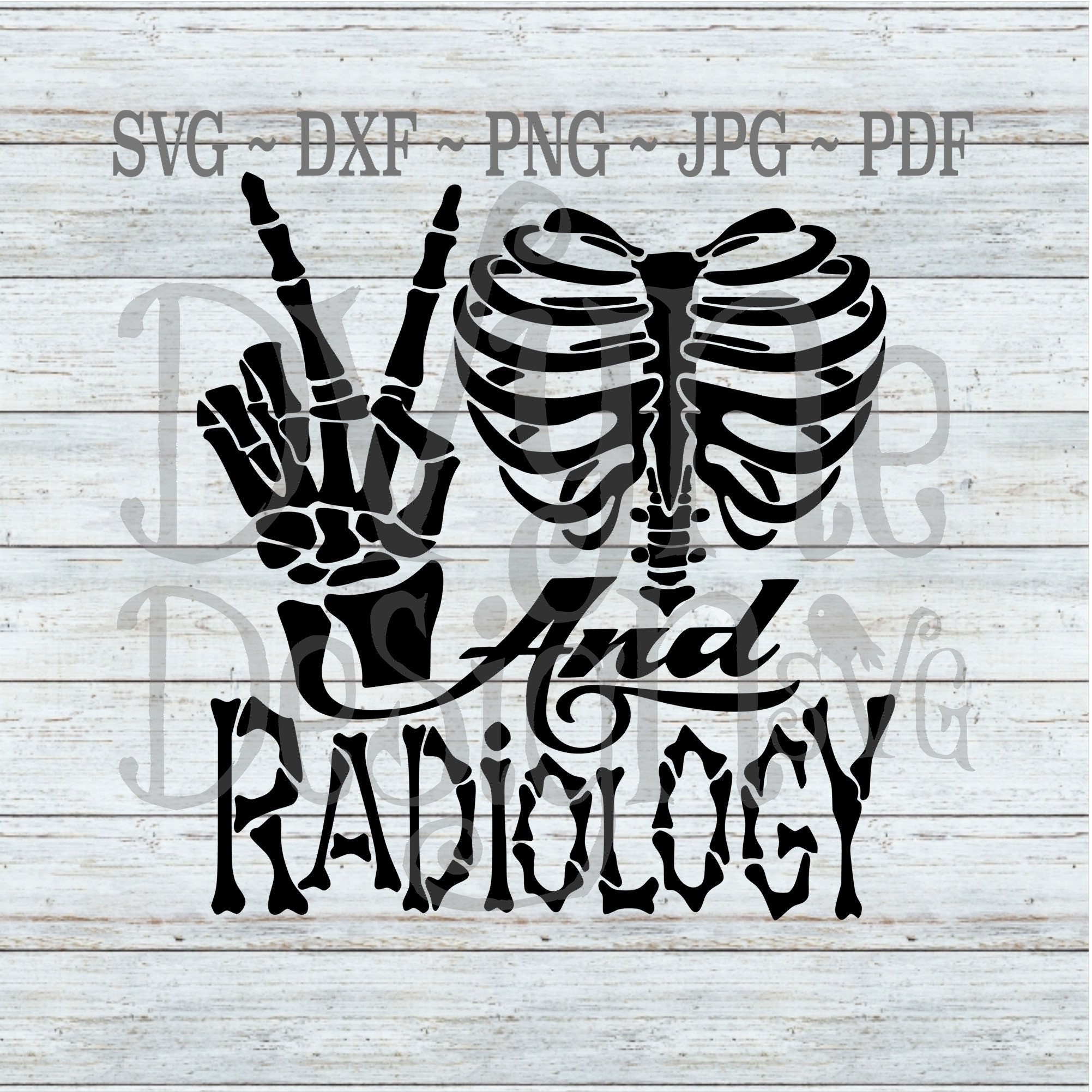 Peace Love and Radiology SVG Radiology Tech Digital Cut File - Etsy