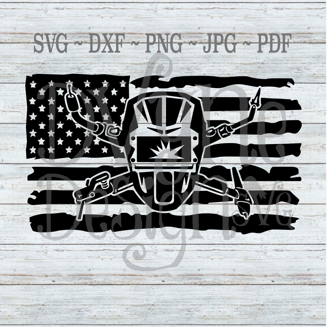 Welder American Flag SVG, Welder Flag, Boilermaker Ironworker or ...