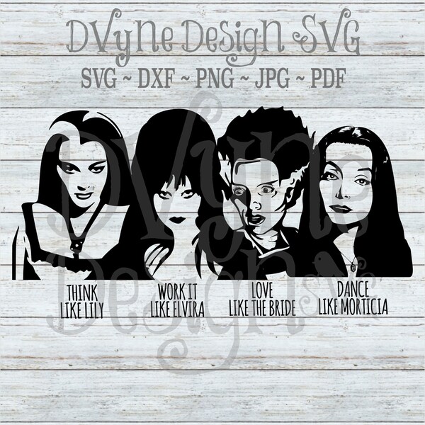Morticia Addams Svg - Etsy
