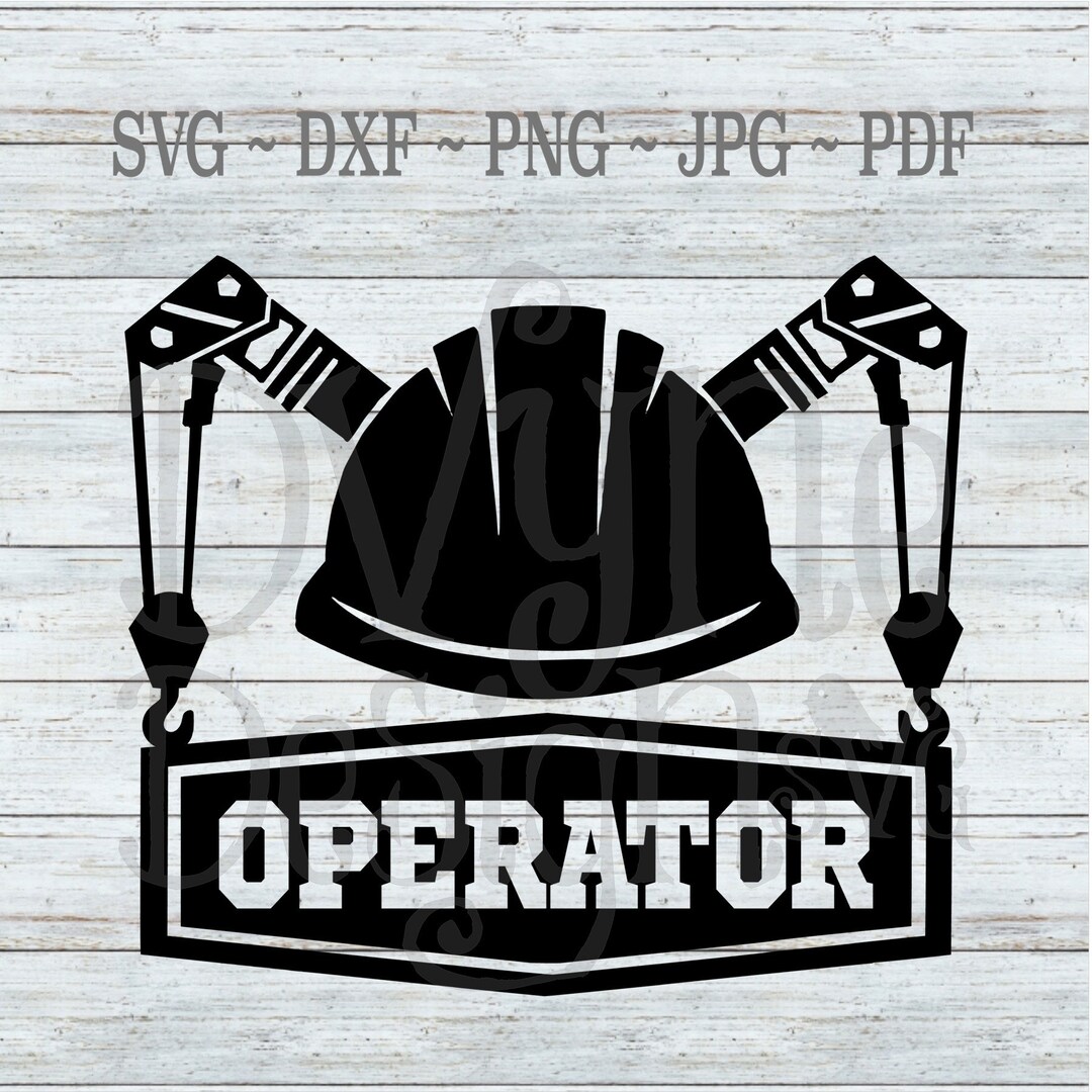 Crane Operator SVG, Operator Hard Hat, Hard Hat SVG, Crane Boom Hook ...