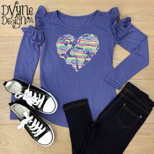 World Map Heart SVG Earth Day World Map Heart Digital Cut - Etsy