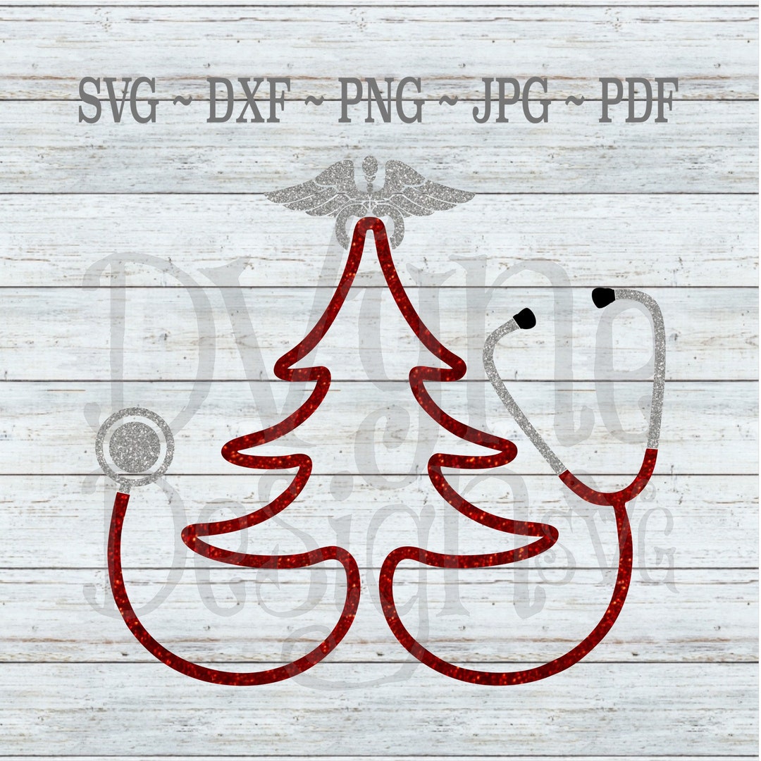 Christmas Tree Stethoscope SVG Christmas Medical Digital Cut - Etsy