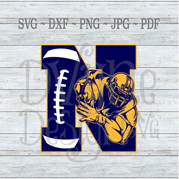 Craft Supplies & Tools Football Athletic Letter N SVG digital download ...