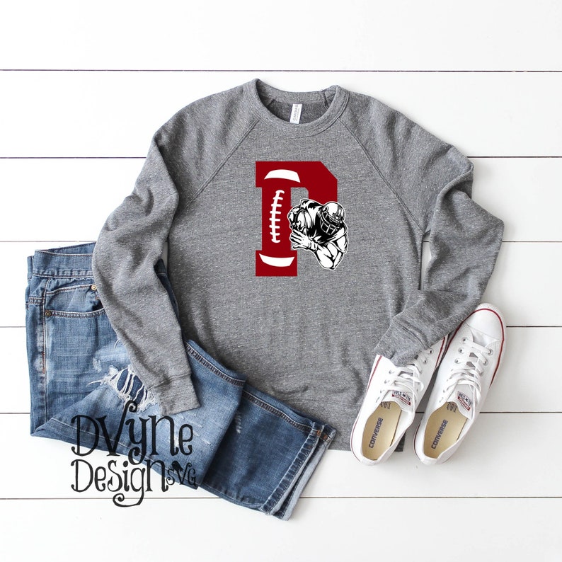 Football SVG Athletic Letter P Football Cut File for | Etsy