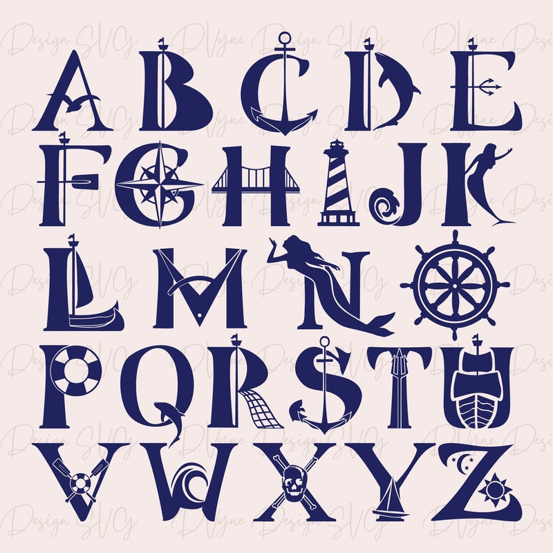 Nautical Alphabet - Etsy