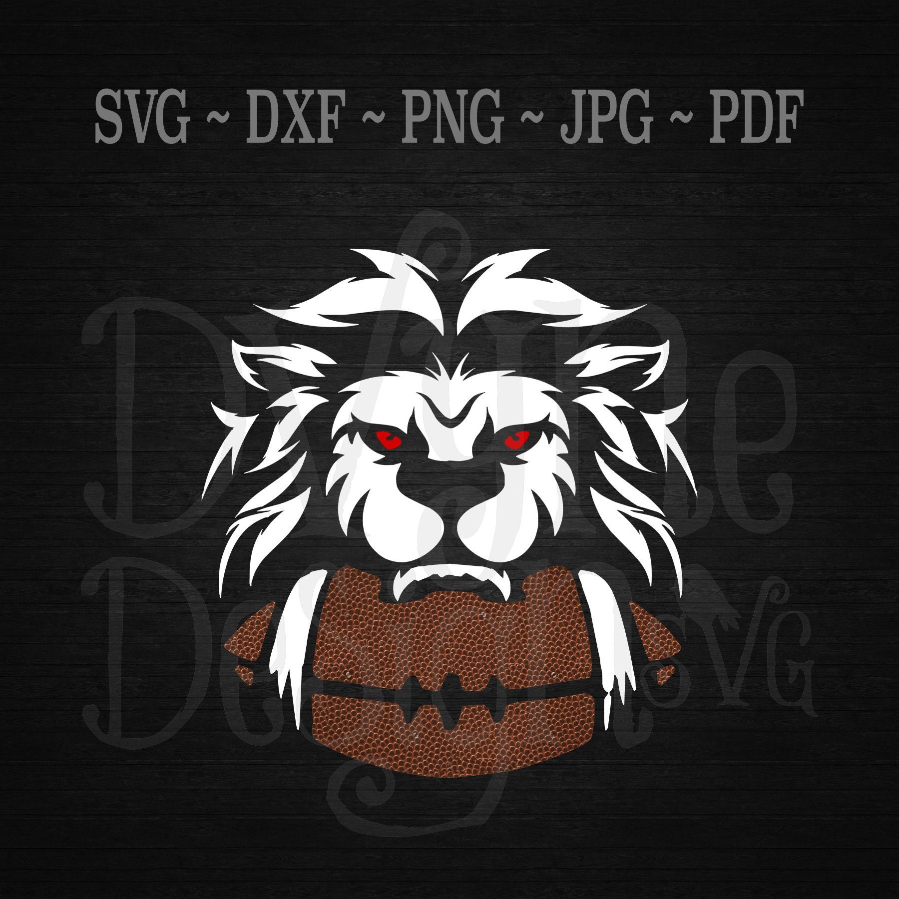 Drawing & Drafting Visual Arts Lions Football SVG and DXF File for ...