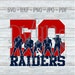 EC Raiders Football SVG Digital Download for Silhouette, Cricut or ...