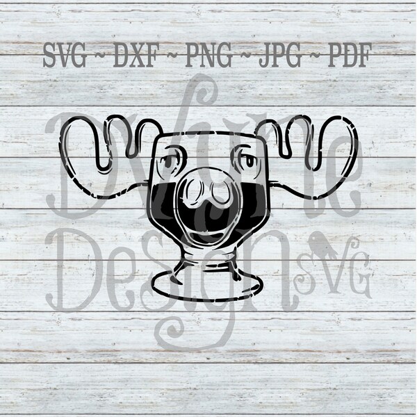 Christmas Moose Card Svg - Etsy