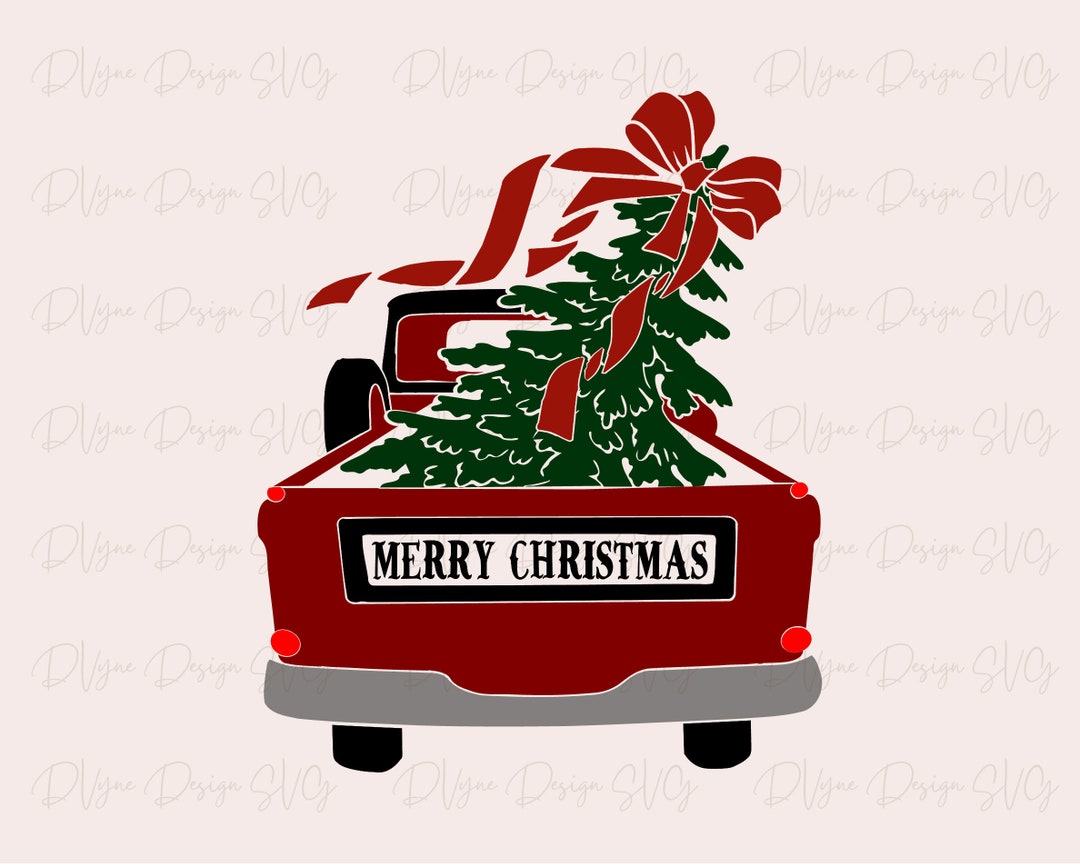 Christmas Truck SVG, Christmas Truck SVG, Vintage Truck PNG, Christmas ...