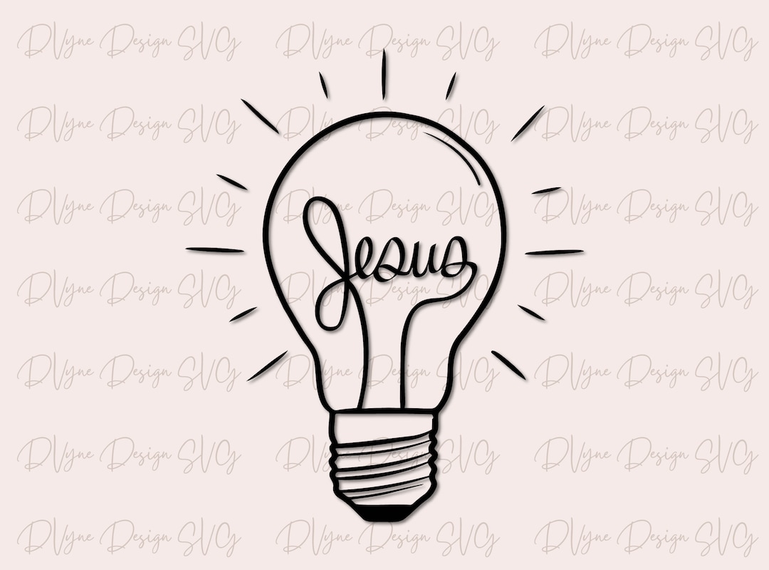 Jesus SVG, Jesus is the Light Vinyl Cut File for Silhouette or Cricut ...