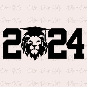 2024 Lion Grad SVG, Graduation Vinyl Cut File for Silhouette or Cricut ...