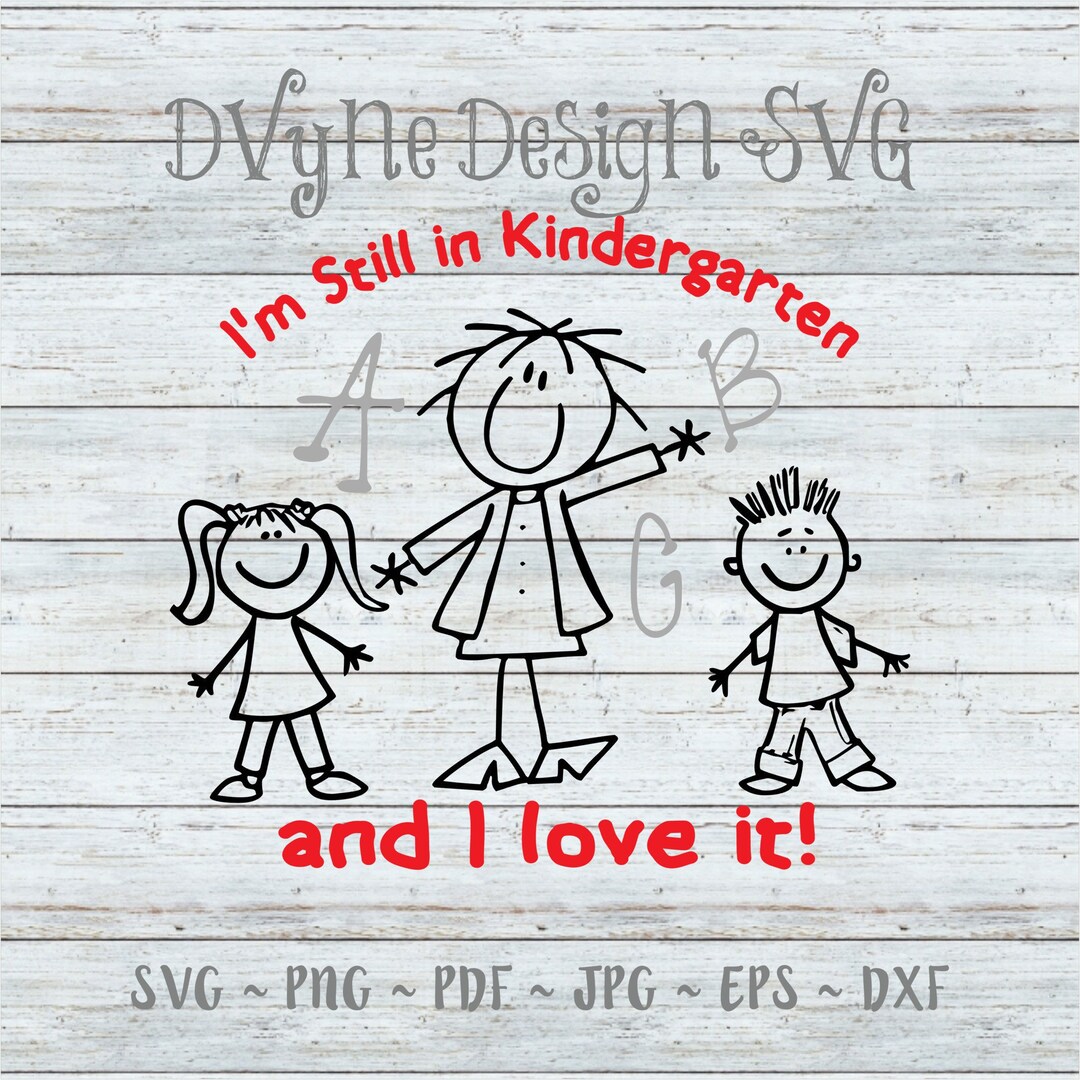 Kindergarten Teacher SVG, Teacher Vinyl Cut File for Silhouette or ...