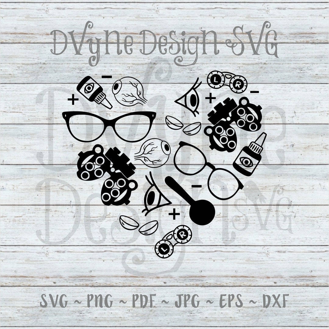 Optometry SVG Optometry Icons Vinyl Cut File for (Instant Download) - Etsy