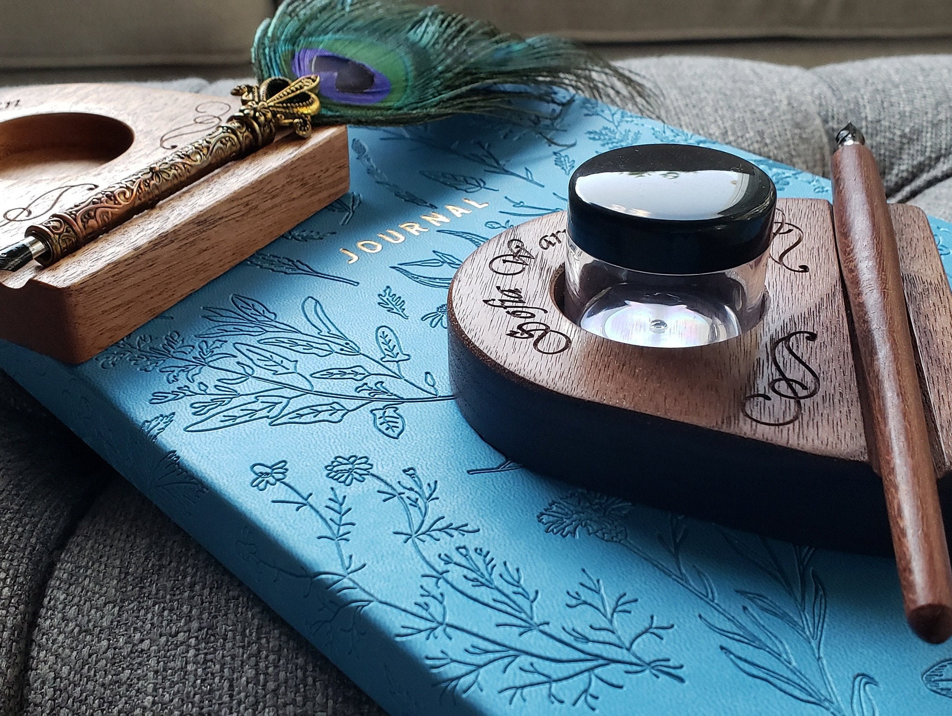 Personalized Calligraphy Inkwell and Pen Holder Great Gift - Etsy